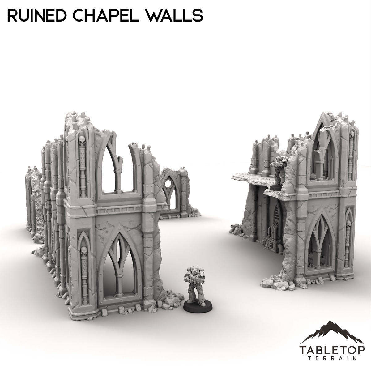 Ruined Chapel Walls – Tabletop Terrain