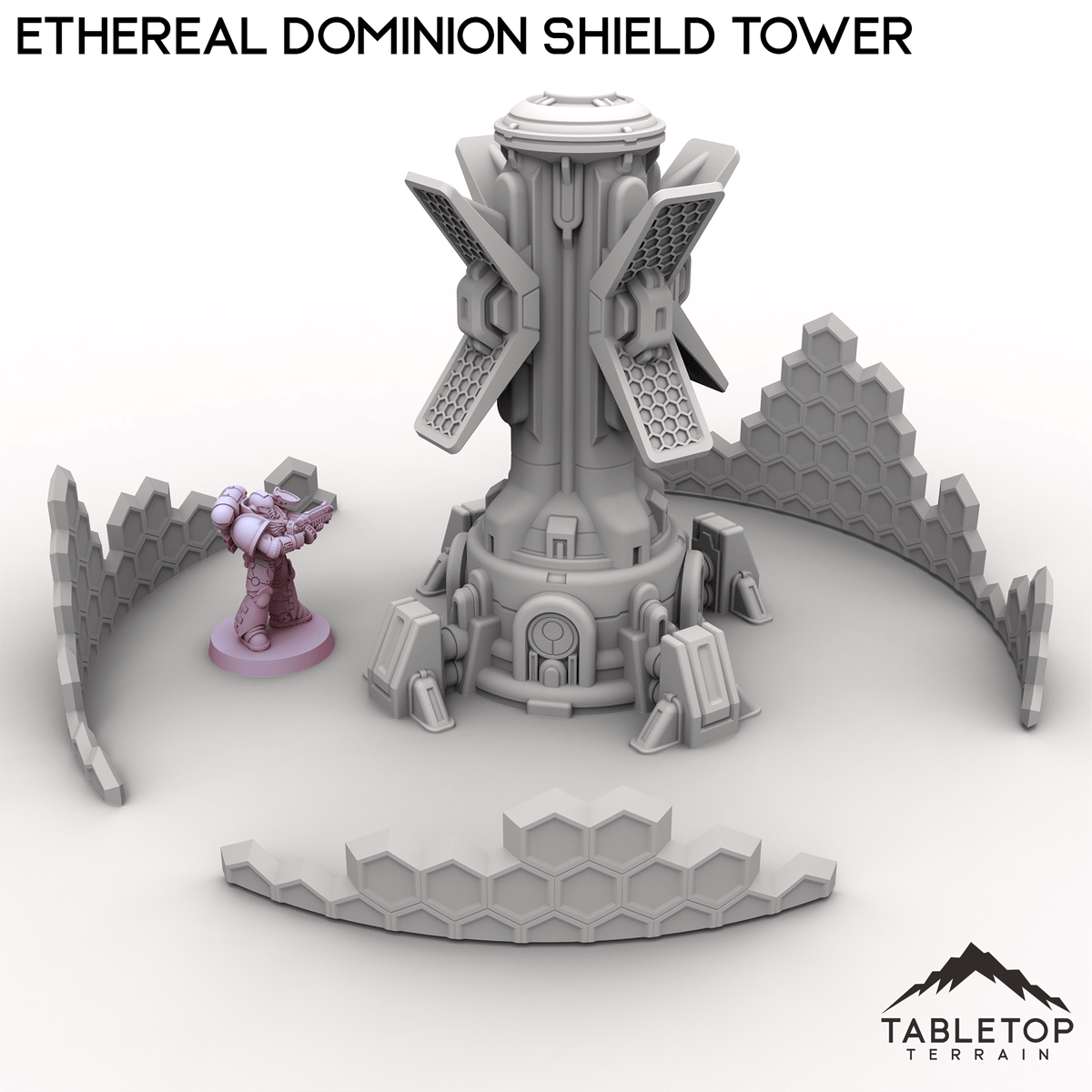 Ethereal Dominion Shield Tower – Tabletop Terrain