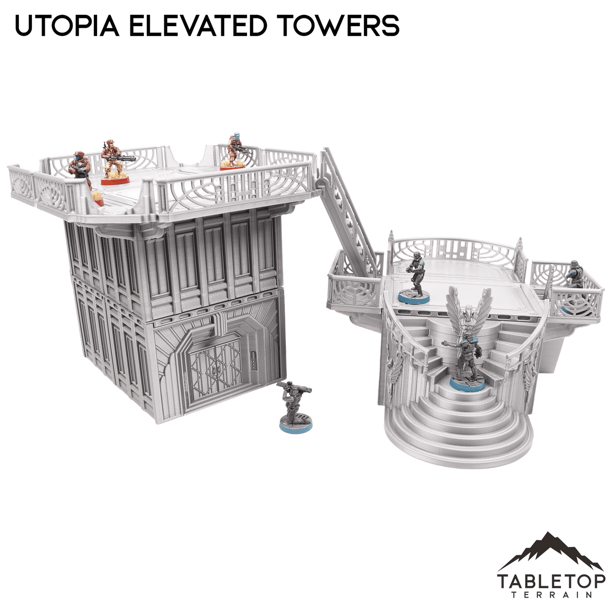 Utopia Elevated Towers Inspired by Theed – Tabletop Terrain