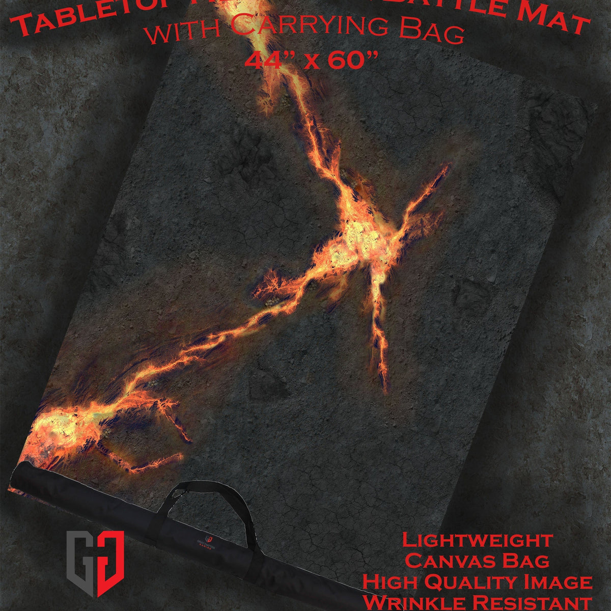 Infernal Steppes - Neoprene Battle Mat with Bag – Tabletop Terrain