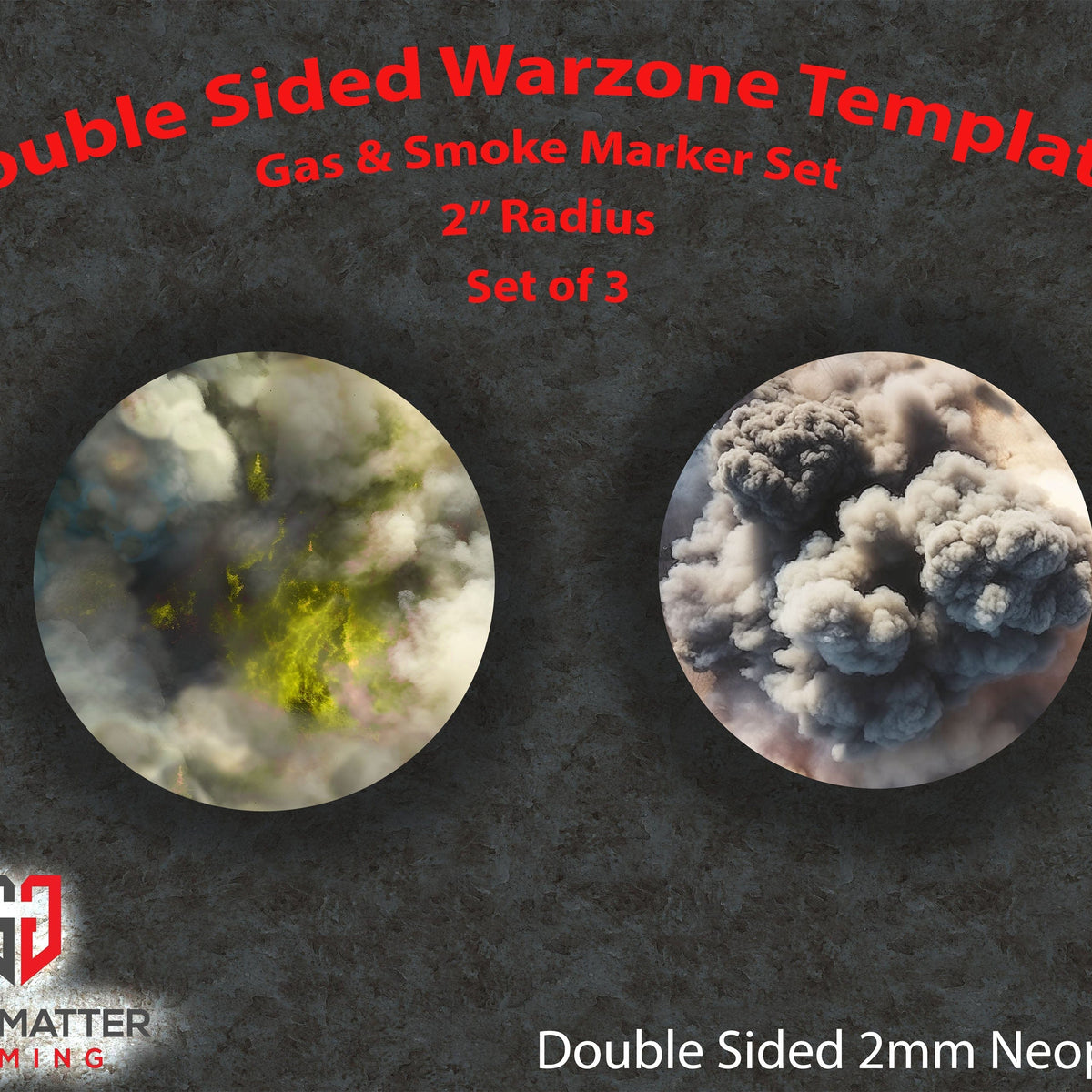 Double Sided Warzone Template - Gas and Smoke – Tabletop Terrain