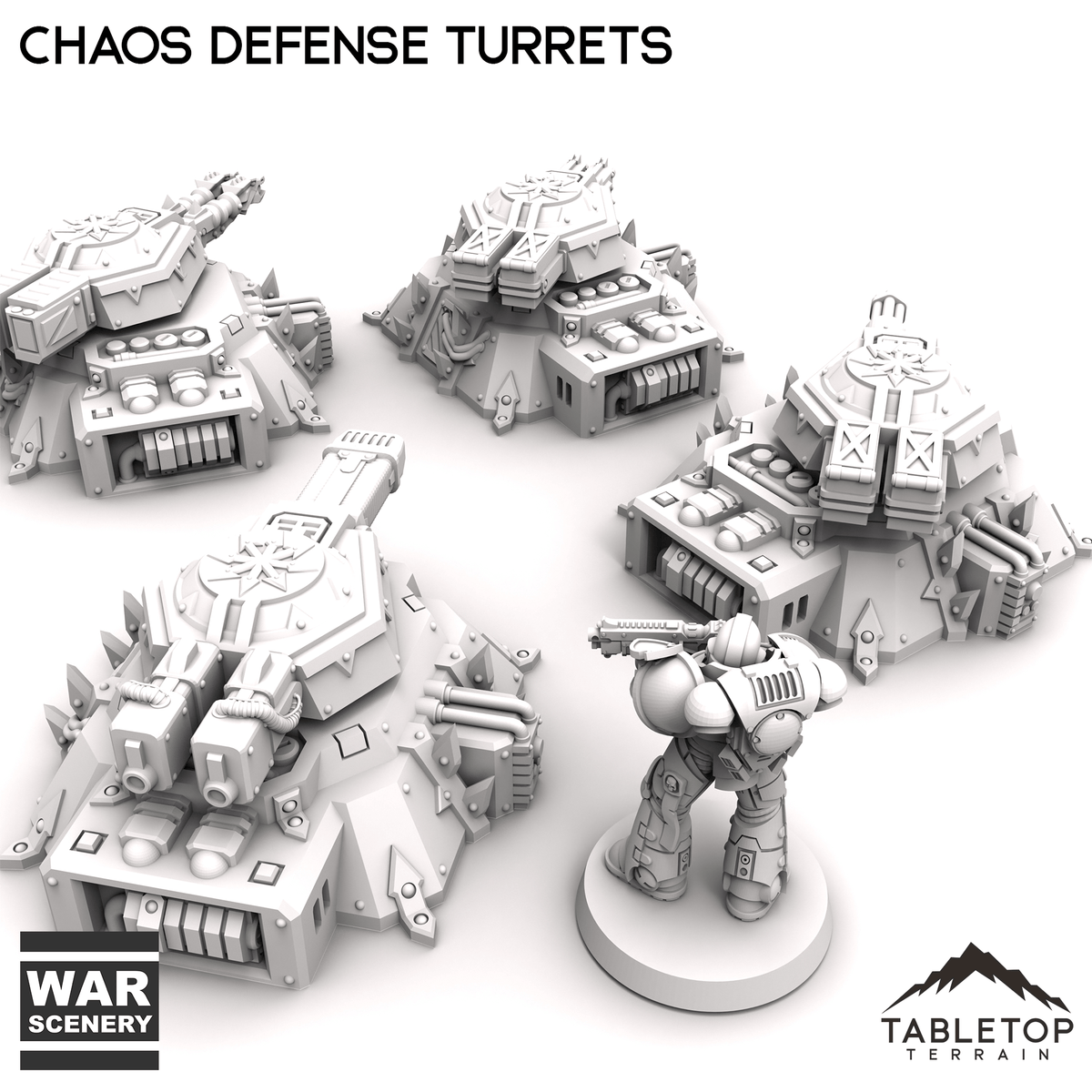 Chaos Defense Turrets – Tabletop Terrain