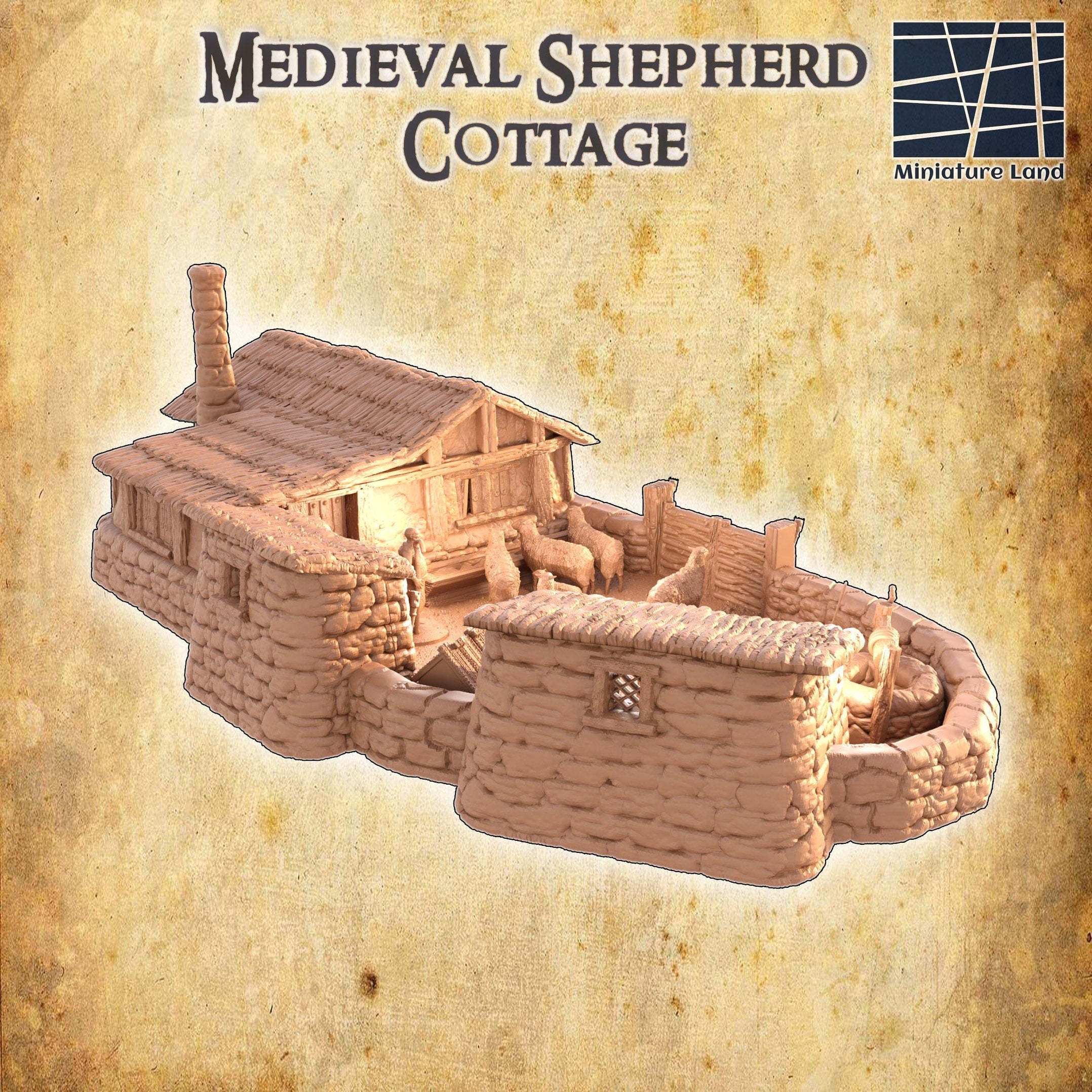Medieval Shepherd Cottage — Tabletop Terrain