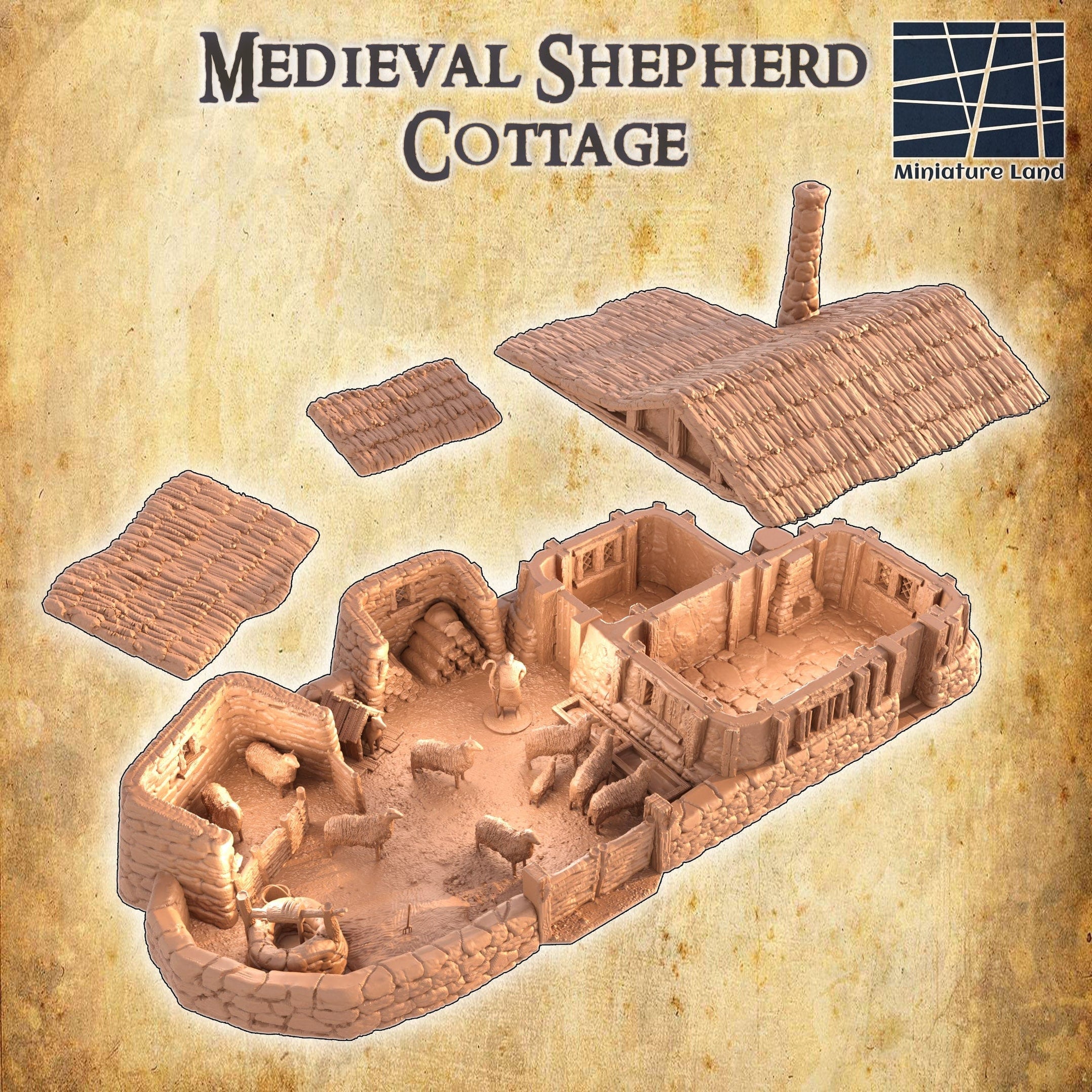 Medieval Shepherd Cottage — Tabletop Terrain