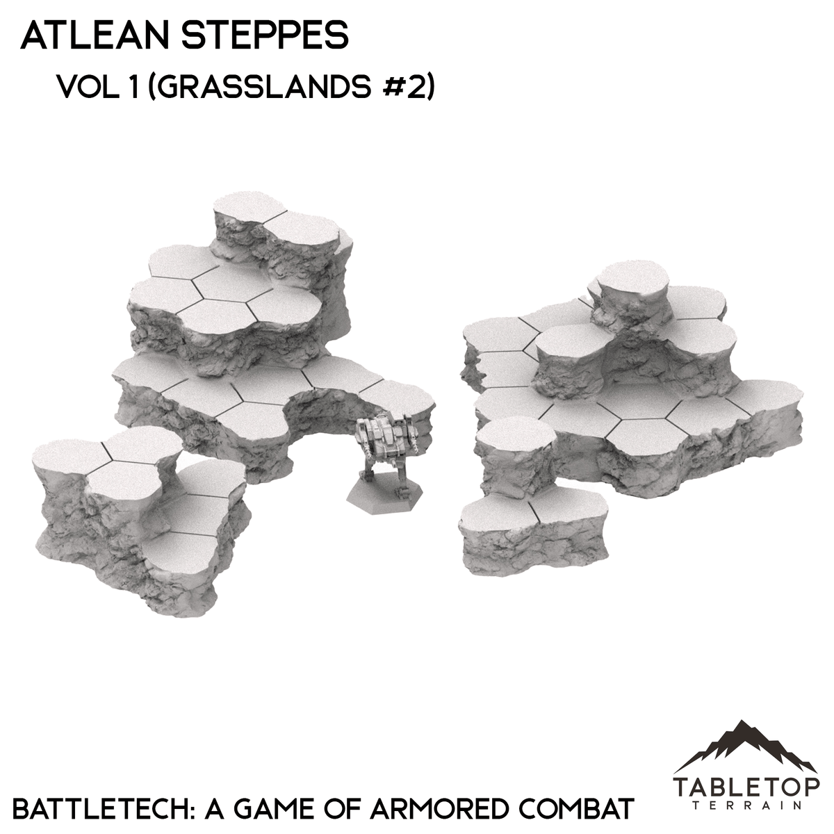 Atlean Steppes Map Hill Sets - Hextech - 6mm — Tabletop Terrain