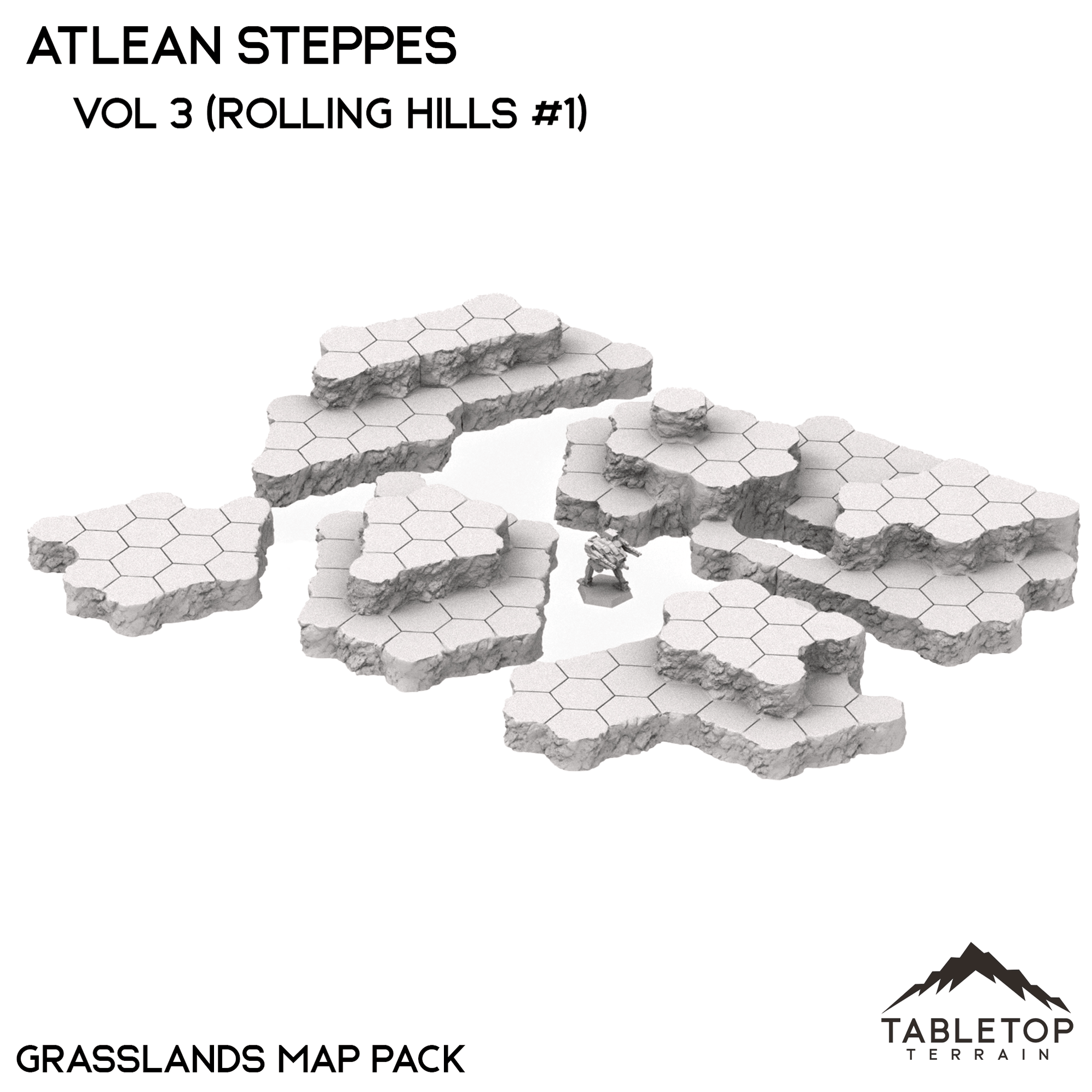 Atlean Steppes Map Hill Sets - Hextech - 6mm — Tabletop Terrain