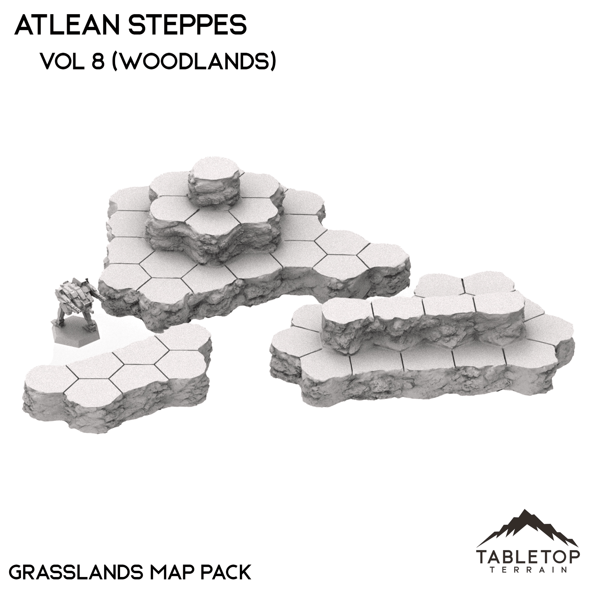 Atlean Steppes Map Hill Sets - Hextech - 6mm — Tabletop Terrain
