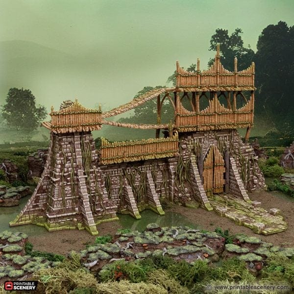 Bamboo Fort Walls - The Gloaming Swamp – Tabletop Terrain