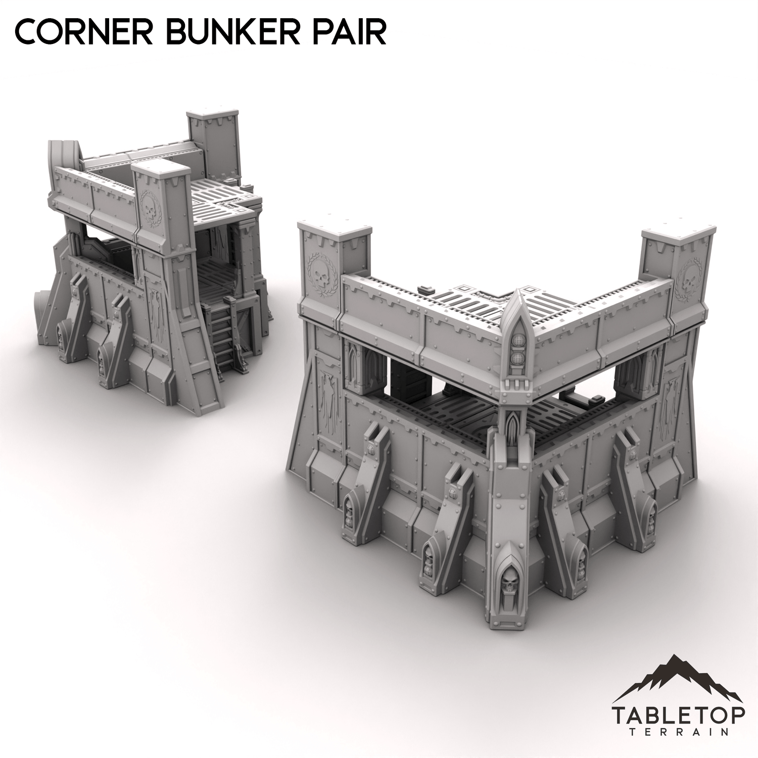 Forward Guard Corner Bunker Pair – Tabletop Terrain