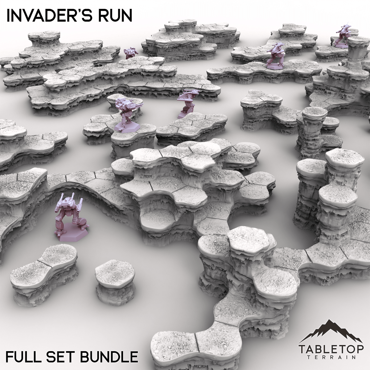 HEXTECH Invader's Run Map Hill Sets - 6mm – Tabletop Terrain