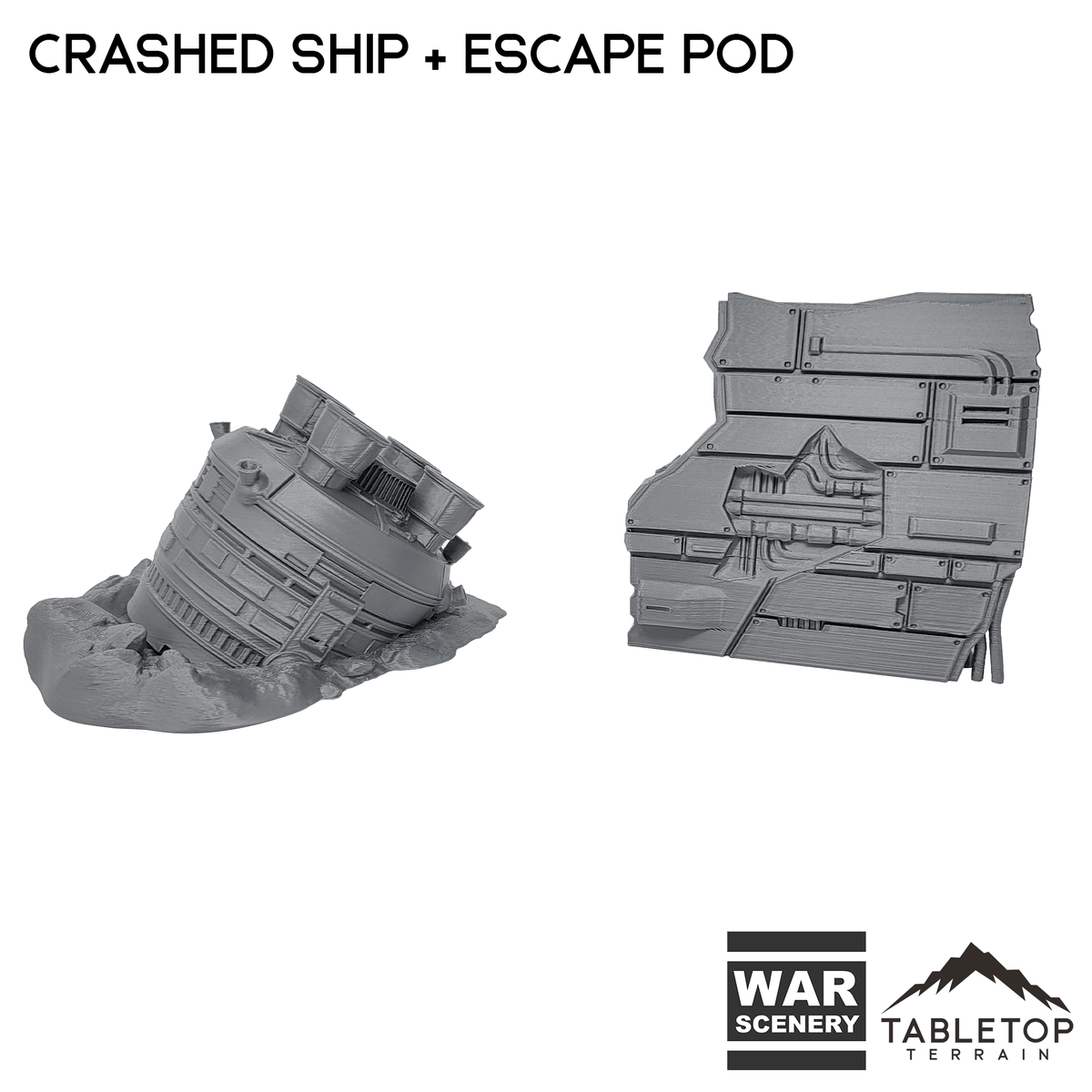 Massa'Dun Crashed Ship + Escape Pod – Tabletop Terrain