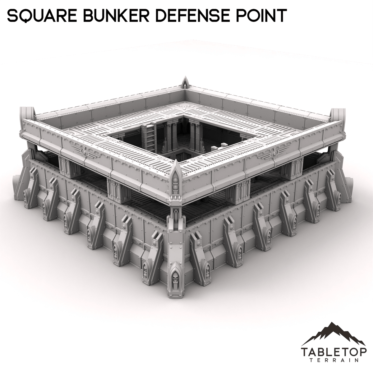 Square Bunker Defense Point – Tabletop Terrain