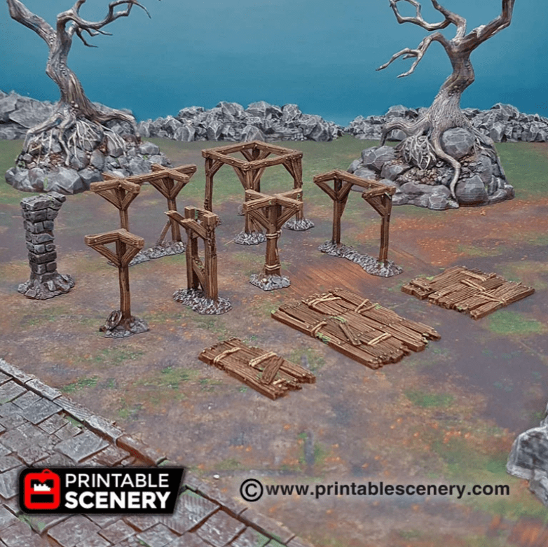 Scaffolding and Support Columns - Scatter Terrain — Tabletop Terrain
